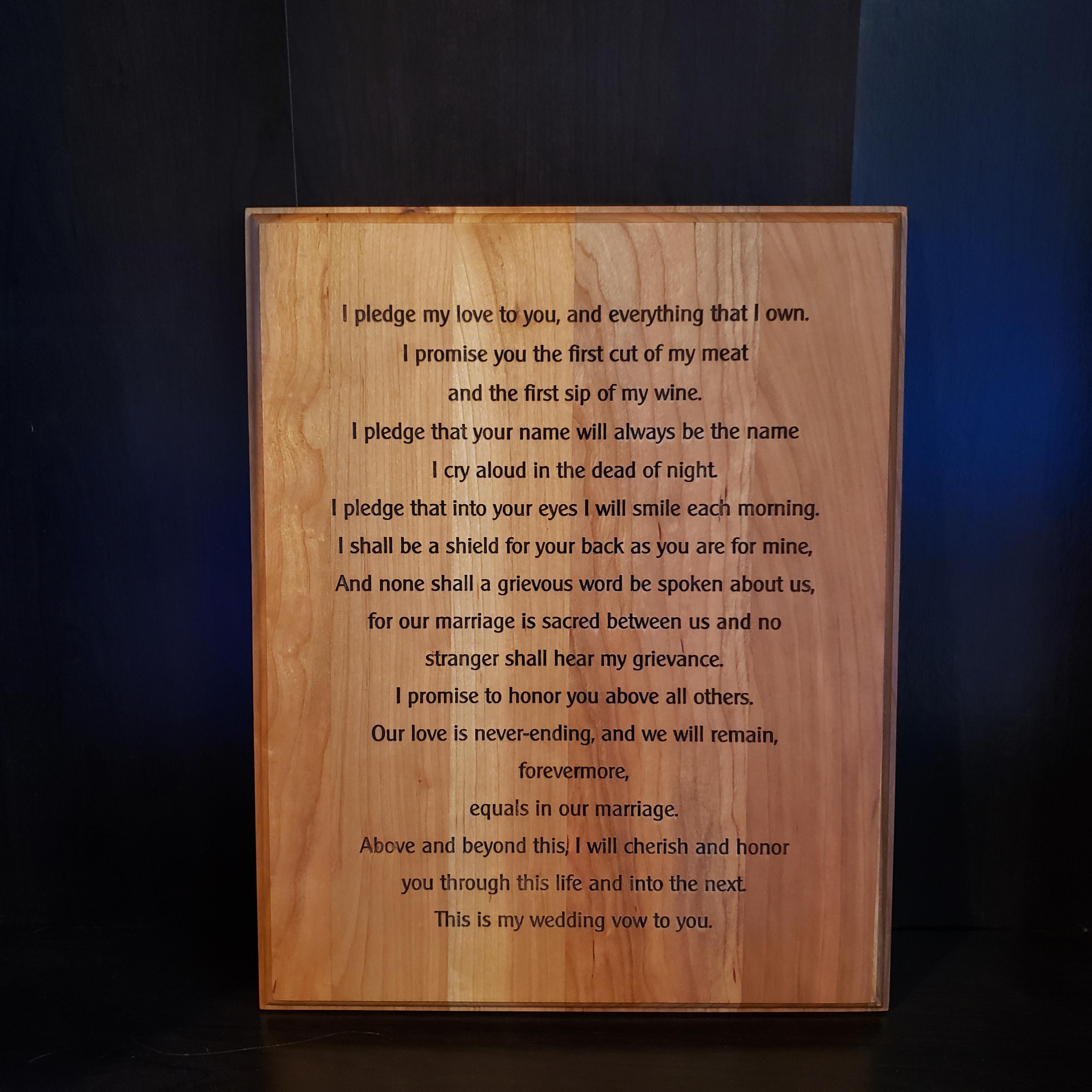 Custom Wood Plaque - Solid Cherry Plaque | PlaqueMaker.com